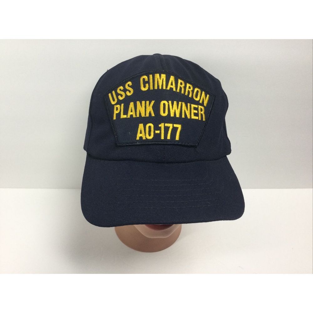 Vintage Uss Cimarron Plank Owner Ao-177 Hat Gunner Na… - Gem
